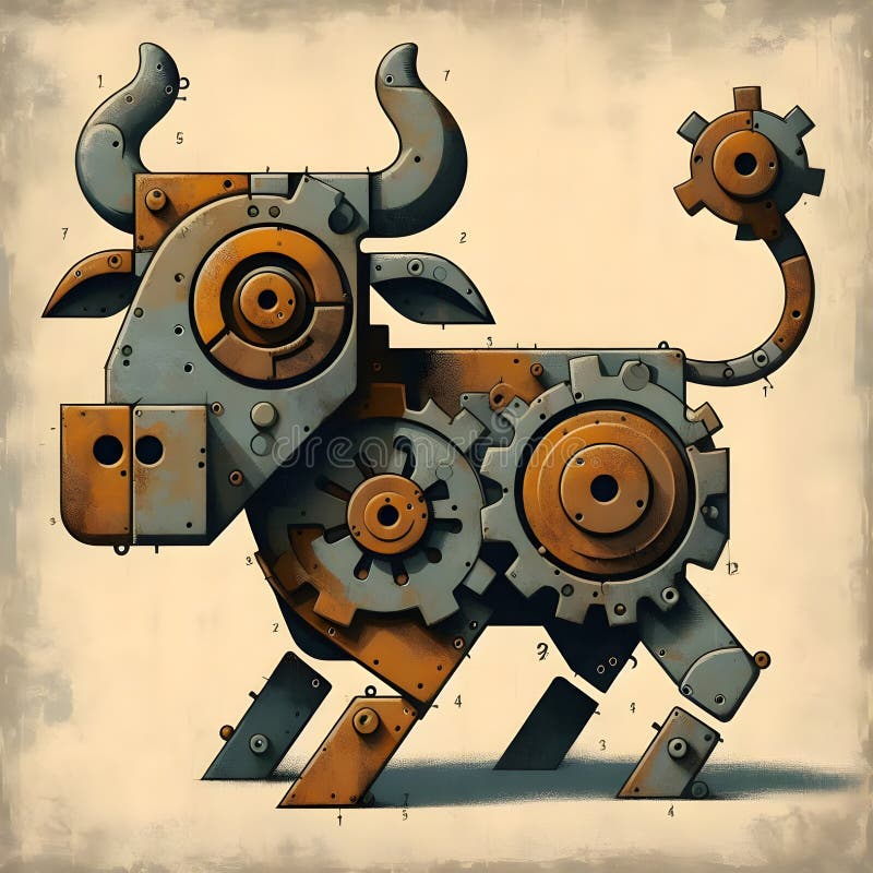 Image of Comical Animals Created from Disconnected Rusty Trash Metal ...