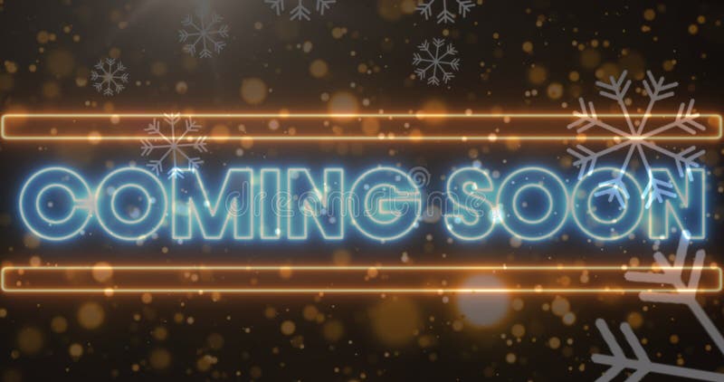 Image of Coming Soon Text Over Snow Falling at Christmas Stock Image ...