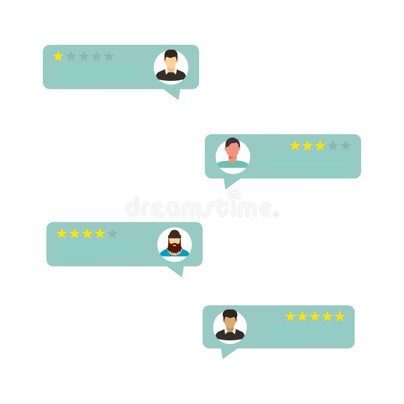 Image of Comments, Various Positive and Negative Comments, Vector ...