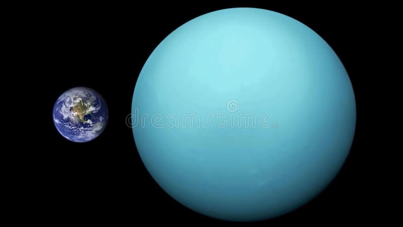 Image Comparing the Sizes of Uranus and Earth Stock Image - Image of ...