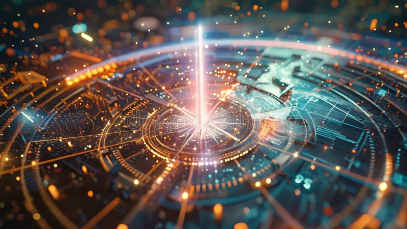 An Image of a Compass Needle Being Influenced by a Quantum Computer ...