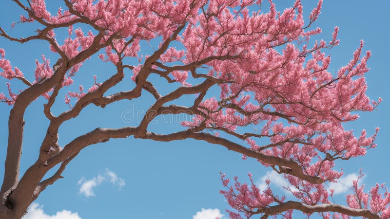 An Image of a Compellingly Intriguing Tree with Pink Flowers AI ...