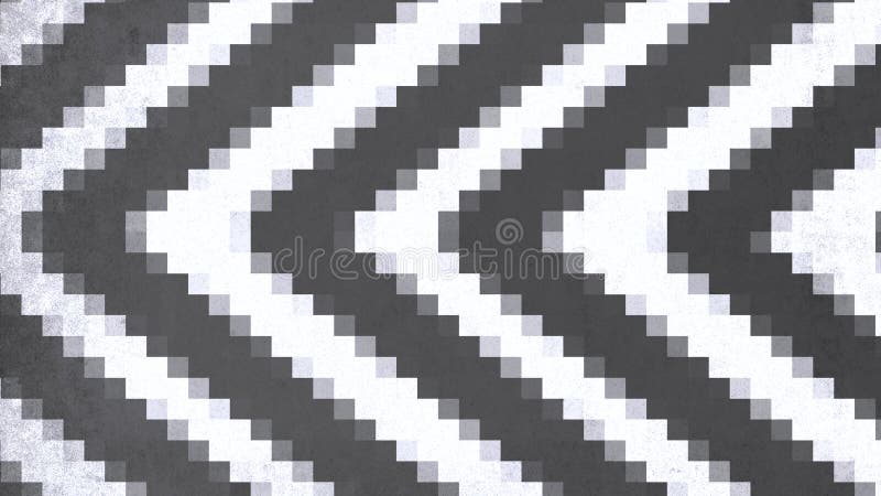 Pixelated Zigzag Pattern Created from White and Black Squares Stock ...