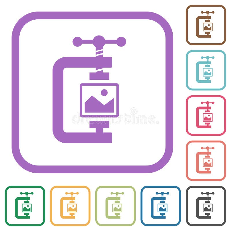 Image Compression Solid Simple Icons Stock Vector - Illustration of ...