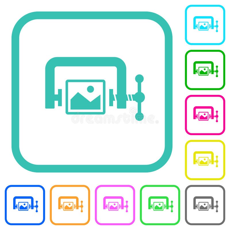 Image Compression Solid Vivid Colored Flat Icons Stock Vector - Illustration of datacompression ...