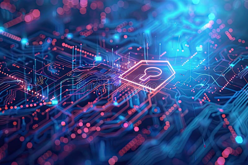 In the Image, a Computer Chip is Shown with a Padlock Attached To it ...