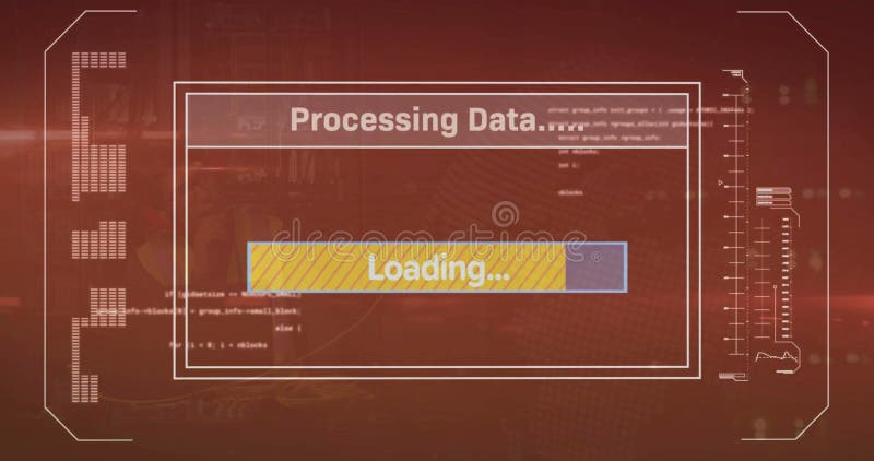 Image of Computer Data Processing Over Screen Stock Photo - Image of ...