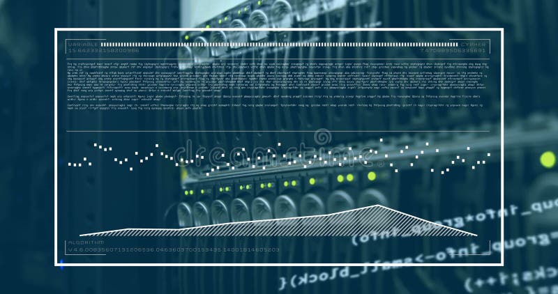 Image Of Computer Language And Graph Over Data Server Systems Stock