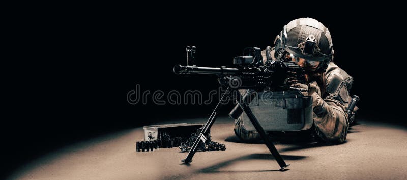 Image of a Computer Player in a Shooting Game. ESports Concept Stock ...