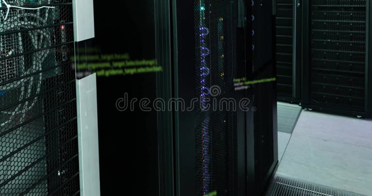 Image of Computer Programming Language Over Data Server Room Stock ...