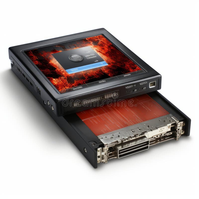 An Image of a Computer with a Screen on Top of it Stock Illustration ...