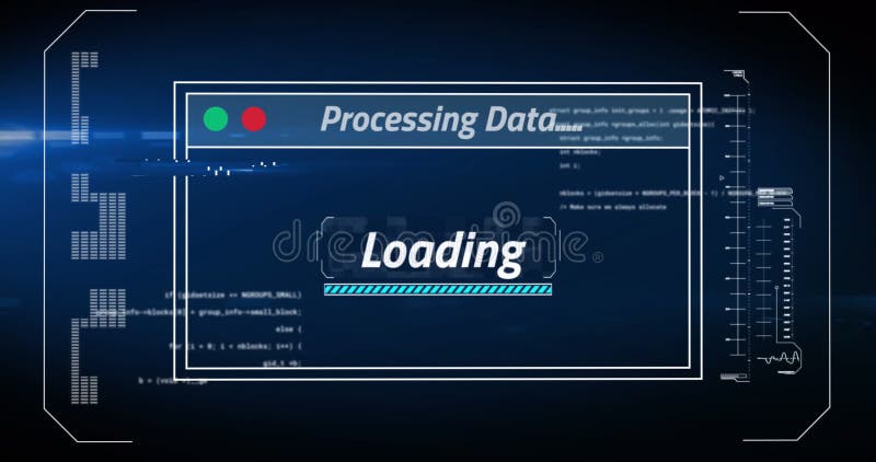 Image of Computing Data Processing Text Over Screen Stock Illustration ...