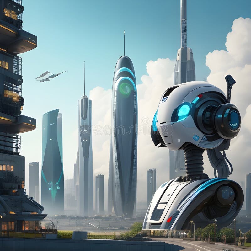 Stunning Image of City in Future World with Advanced Technology Stock ...