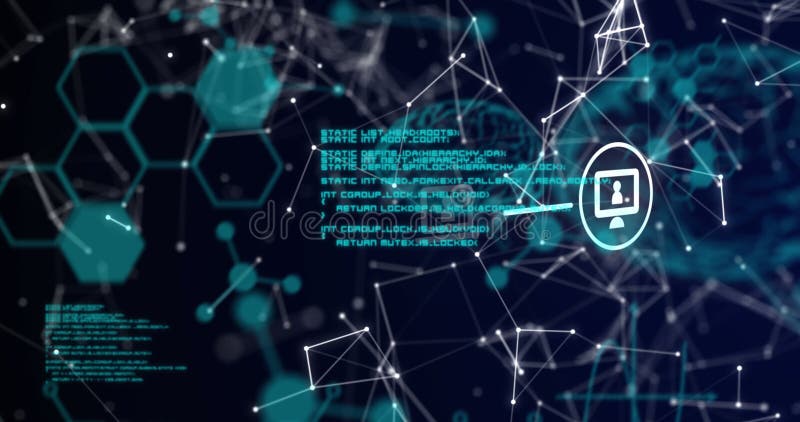 Image of Connected Digital Communication Media Icons with Network and ...