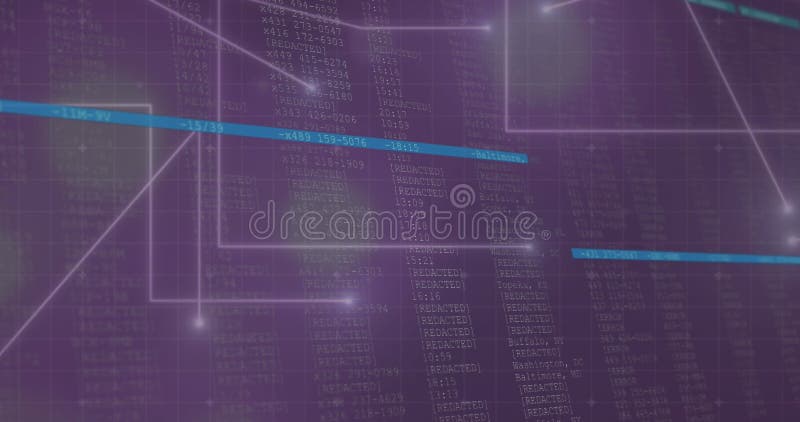 Image of Connected Dots and Lens Flares with Programming Language Stock ...