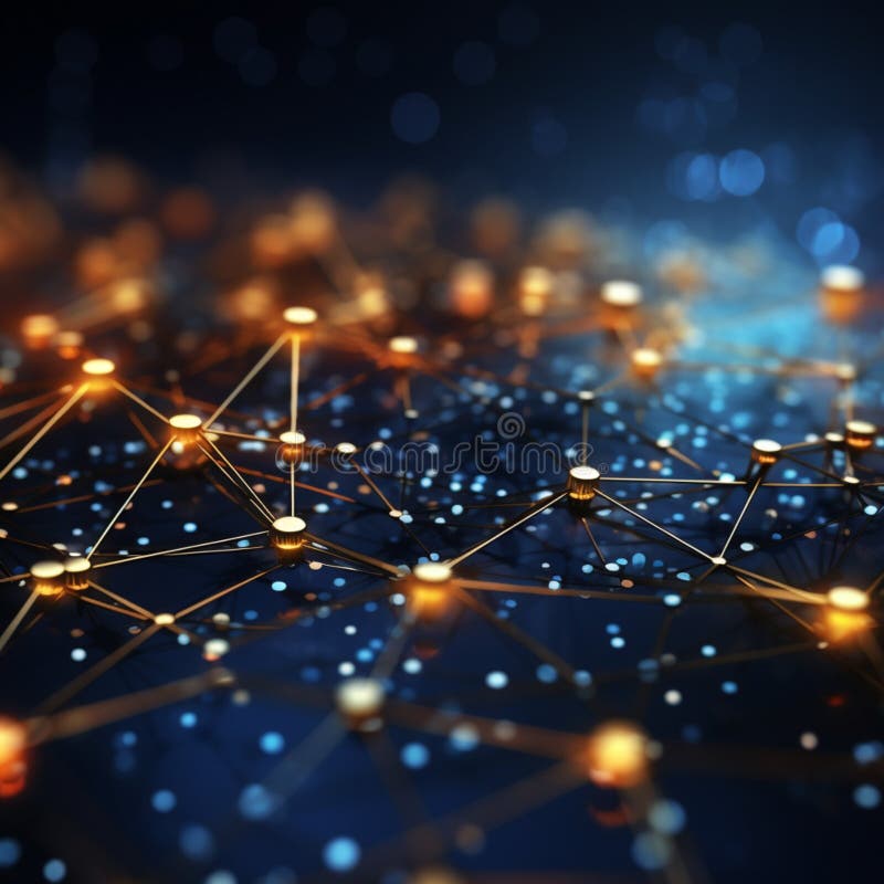 Image Connecting Dots and Lines on Abstract Tech Background ...