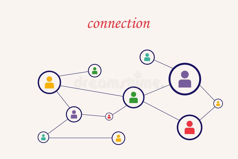 Image of Connection of People on the Internet Stock Vector ...