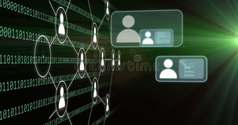 Image of Connections and Binary Coding Data Processing Stock Illustration - Illustration of ...