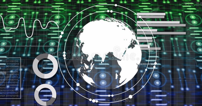 Image Of Connections And Data Processing Over Circuit Board And Globe Stock Image Image Of