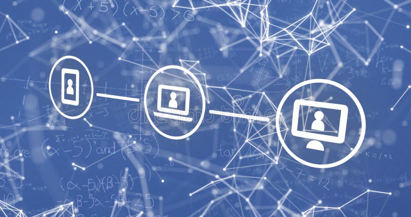 Image of Connections with Icons, Constellations and Math Formulas on ...