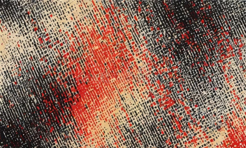 Red and Black Rug with Pattern Stock Illustration - Illustration of ...