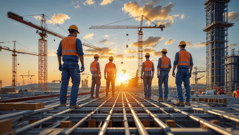Worker Standing on the Street - Project Work for Mega Civil Projects ...