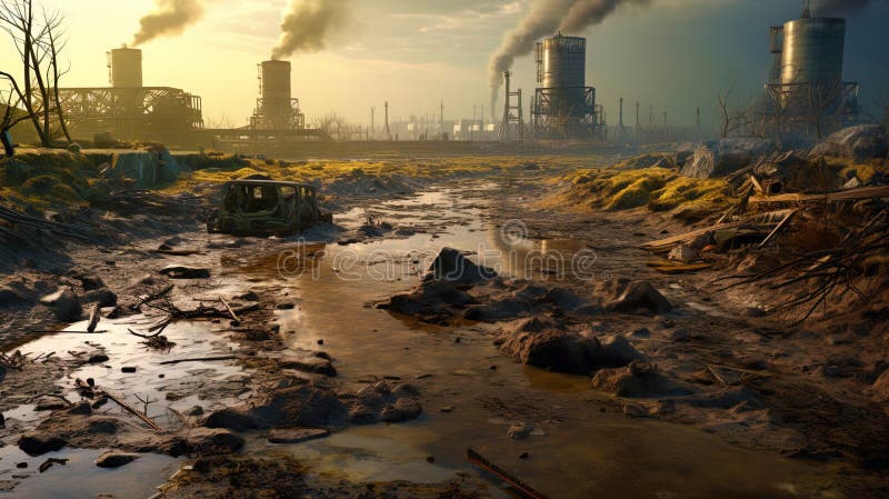 The Image of a Contaminated Environment, Symbolizing Environmental ...