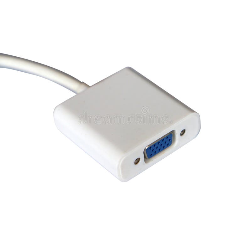 Image of Converter Vga Cable To Hdmi Cable on White Background Stock ...