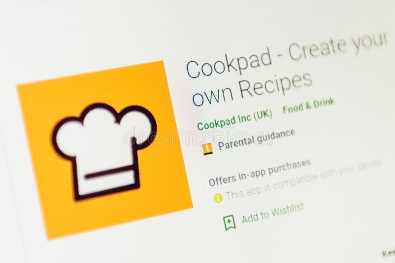 Cookpad App Icon. Selective Focus. Editorial Stock Photo - Image of ...