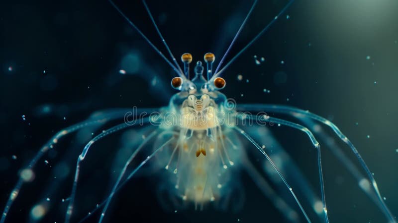 An Image of a Copepod a Common Type of Zooplankton with a Round Body ...