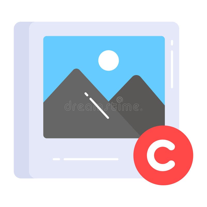 Image with Copyright Mark Vector Design of Copyright Image Stock Vector ...