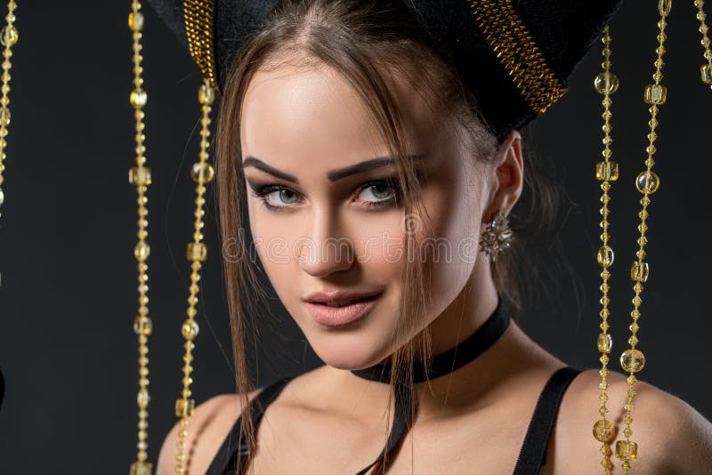 Image of Coquettish Go-go Dancer Posing at Camera Stock Photo - Image ...