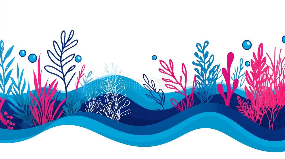 An Image of a Coral Reef with a Wave is Shown, Featuring a Colorful ...