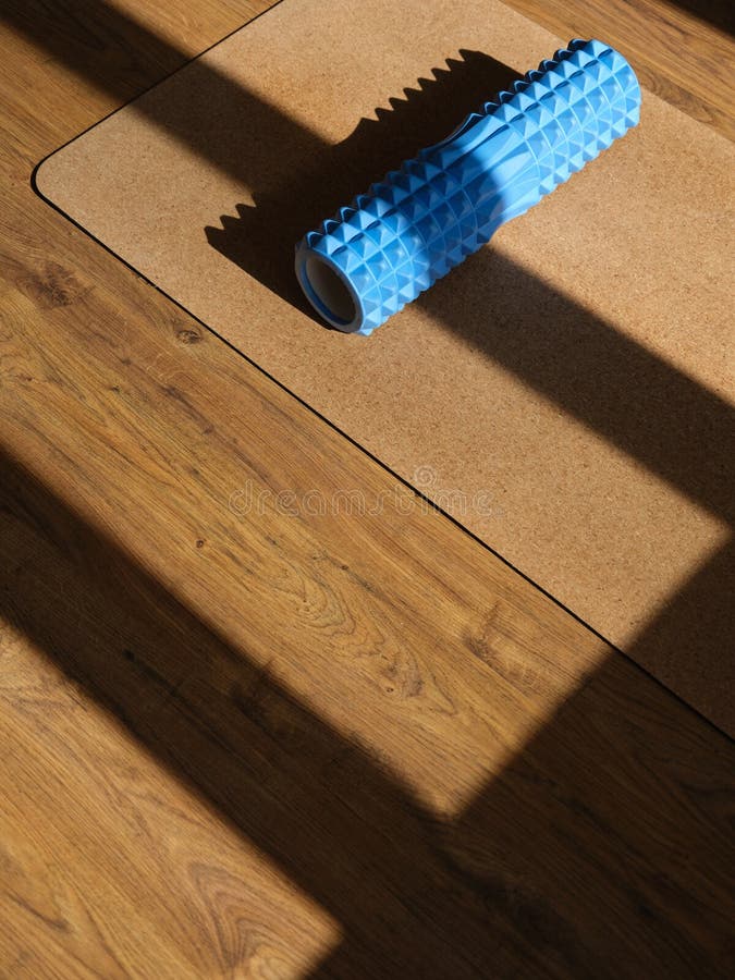 Image of Corkwood Yoga Mat on the Floor of a Bright Sunny Studio with ...