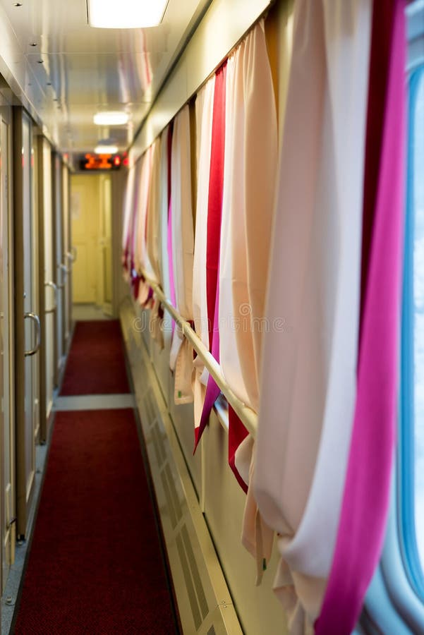 The Image of Corridor in Compartment Car Stock Photo - Image of passage ...