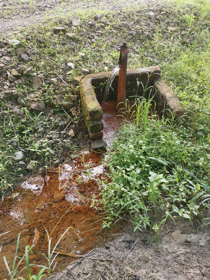 Corroded Water Leakage Pipe at the Farm Stock Image - Image of hole ...