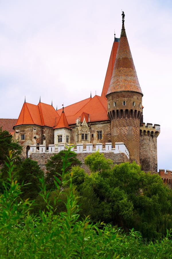 Image of Corvin Castle on the Mountain Stock Photo - Image of castle ...