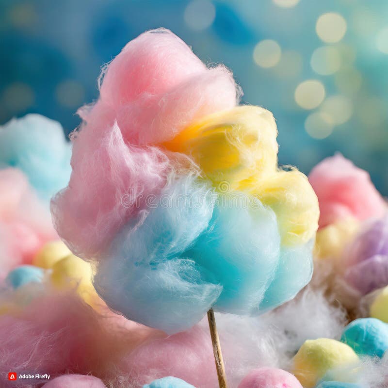 Image of Cotton Candy in Pastel Colors Stock Photo - Image of fluffy ...