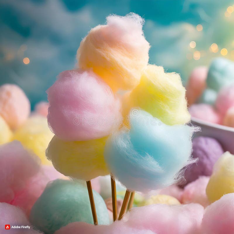 Image of Cotton Candy in Pastel Colors Stock Photo - Image of blue ...