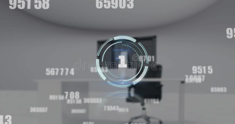 Image of Countdown Over Round Scanner and Multiple Changing Numbers ... Image of Countdown Over Round Scanner and Multiple Changing Numbers ...
