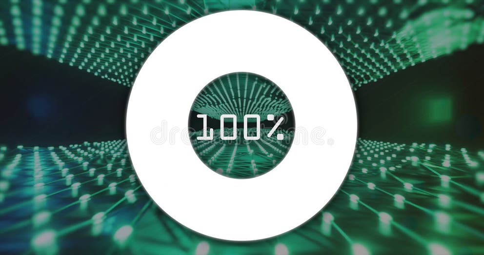 Image of Countdown from 0 To 100 in Loading Circles Over Illuminated ...