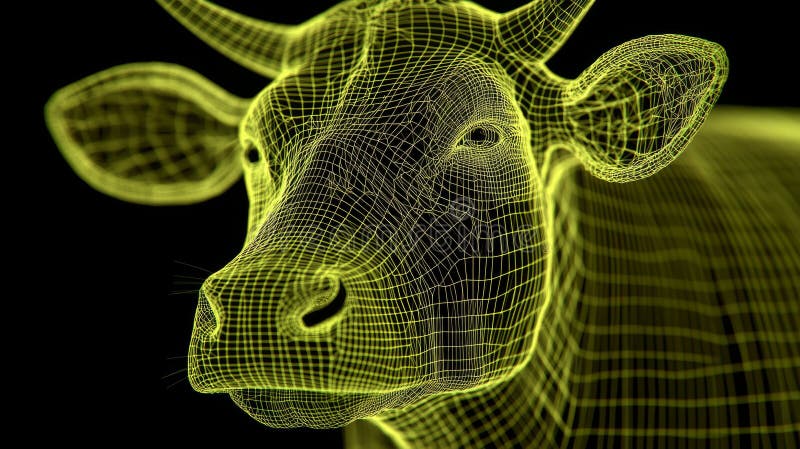 The Image of a Cow with a Digital Overlay Showcases Progress in ...