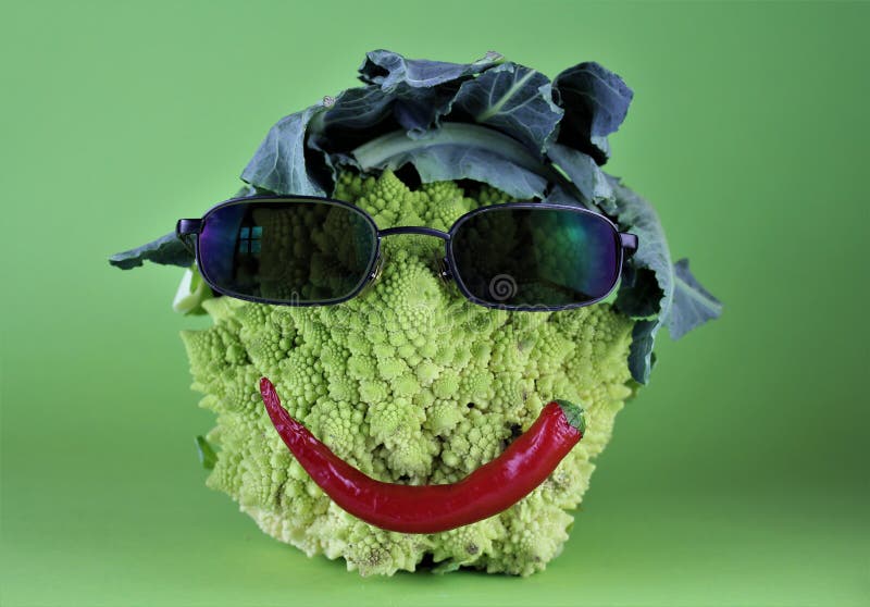 An Image of a Crazy Vegetable - Fun Stock Image - Image of broccoli ...