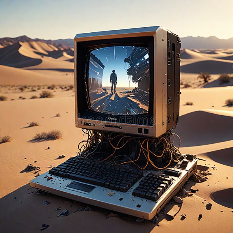 Broken Computer Server Cause Data Leak To Public Stock Illustration ...