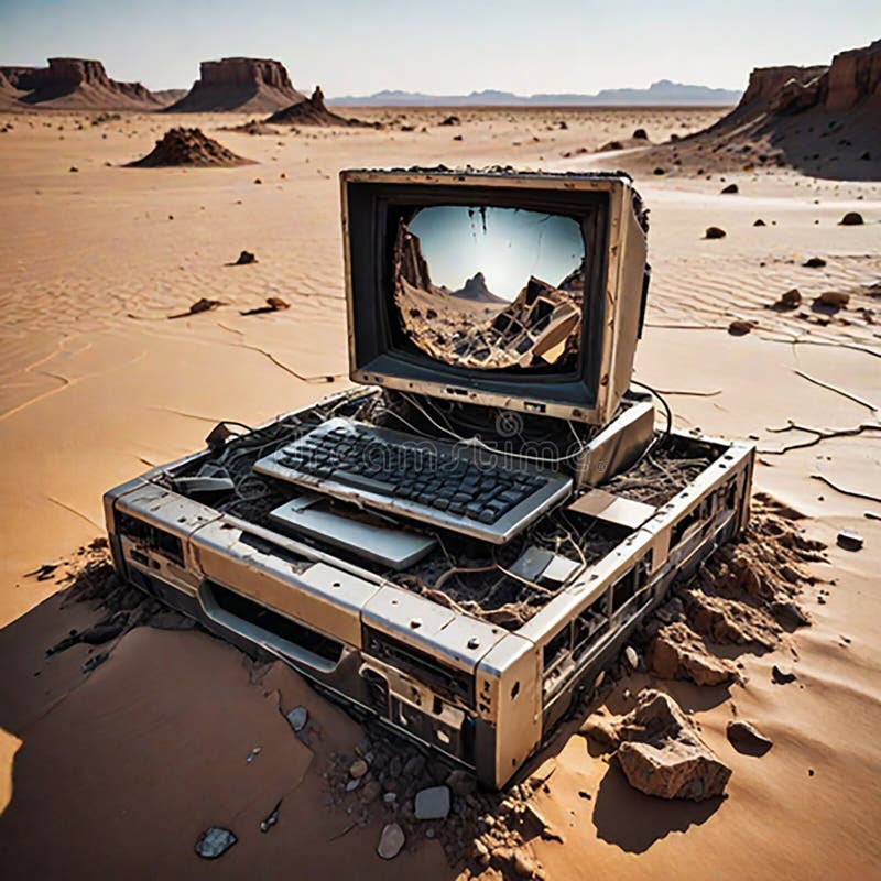 Broken Computer Server Cause Data Leak To Public Stock Illustration ...