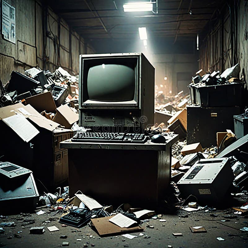 Broken Computer Server Cause Data Leak To Public Stock Illustration ...