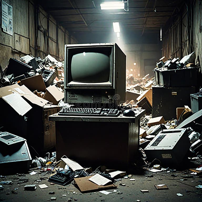 Broken Computer Server Cause Data Leak To Public Stock Illustration ...