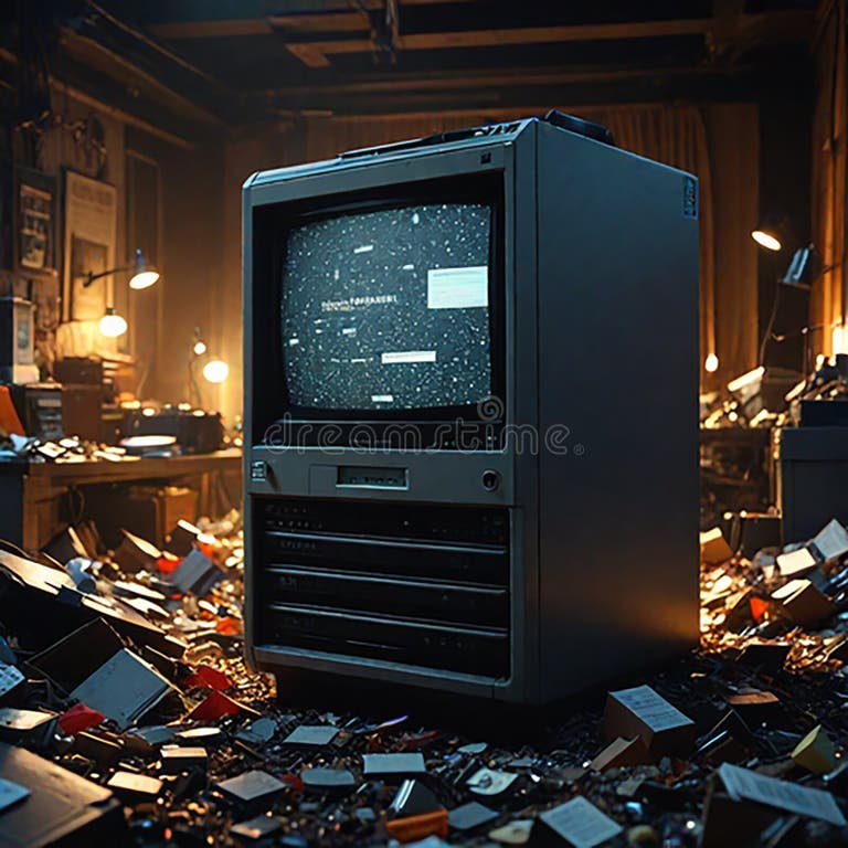 Broken Computer Server Cause Data Leak To Public Stock Illustration ...