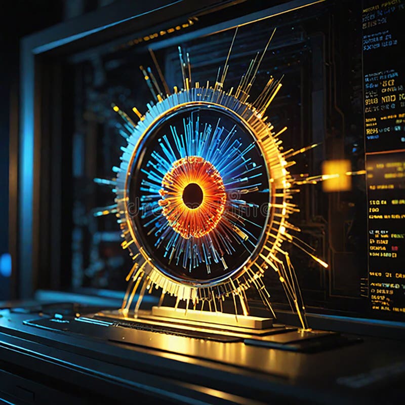 Ransomeware Robot Breaking into Computer Security Stock Illustration ...