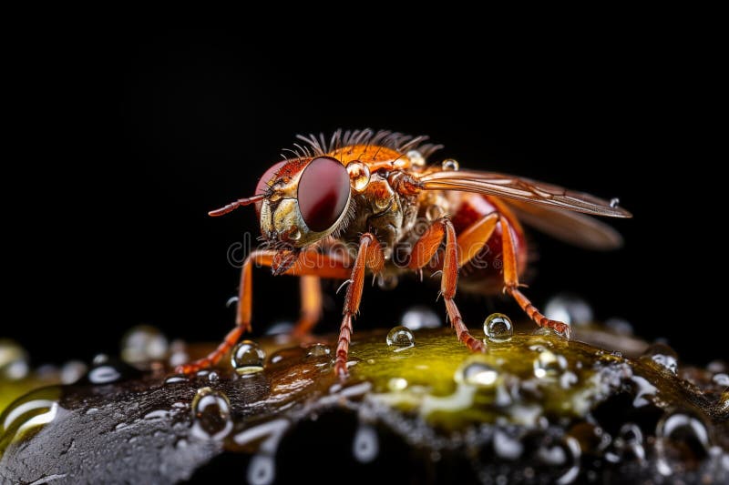 Image Created from AI, Macro Photography of Flies, Insects, Stock Photo ...